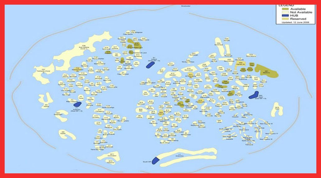 Dubai Islands World Map - Oconto County Plat Map